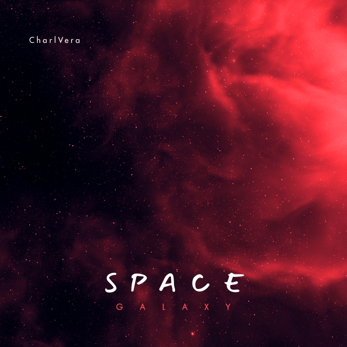 Space Cosmos Galaxy Stars CD Cover Music Template | PosterMyWall