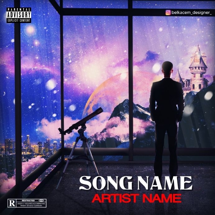 space cover art by belkacem designer Template | PosterMyWall