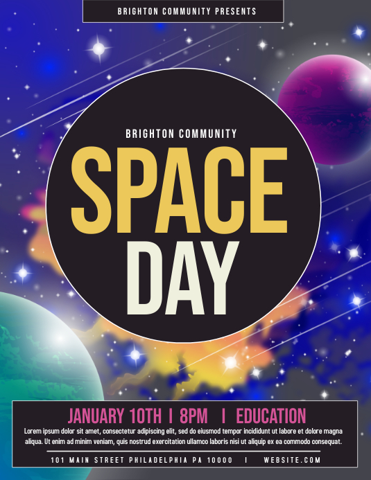 Space Day Template | PosterMyWall