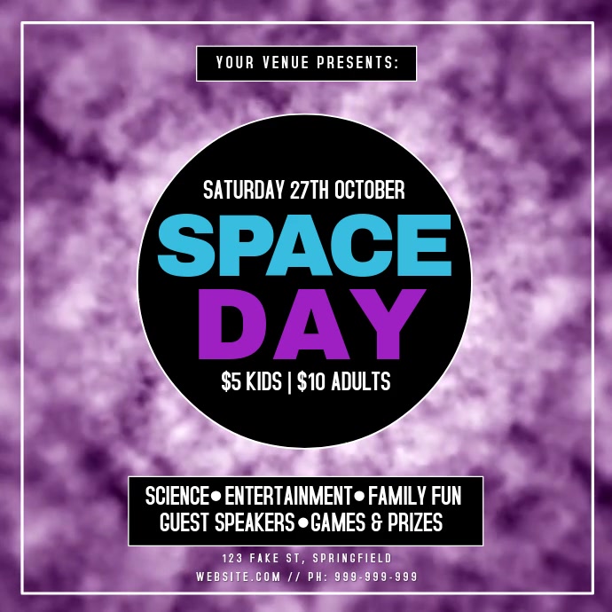 Space Day Poster Template | PosterMyWall