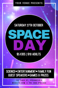 Space Day Poster Template | PosterMyWall