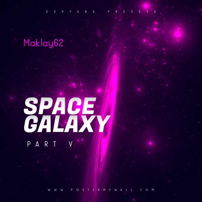 Space Galaxy Cosmos 5 Music CD Cover Art Template | PosterMyWall