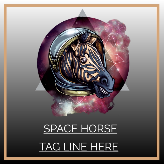 Copy of SPACE HORSE LOGO DESIGN | PosterMyWall