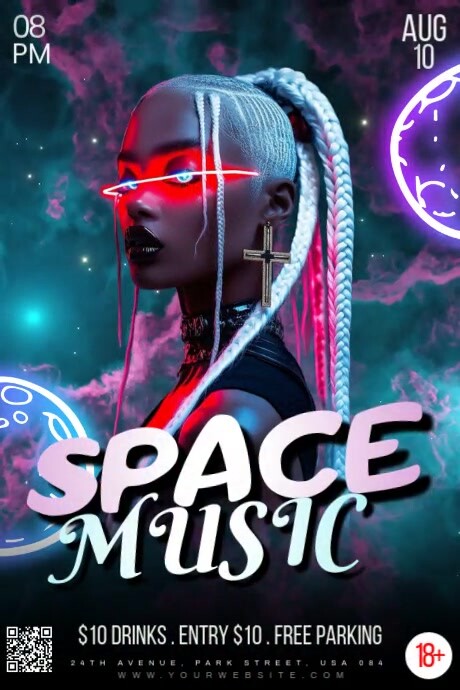 Copy of Space Music Party | PosterMyWall