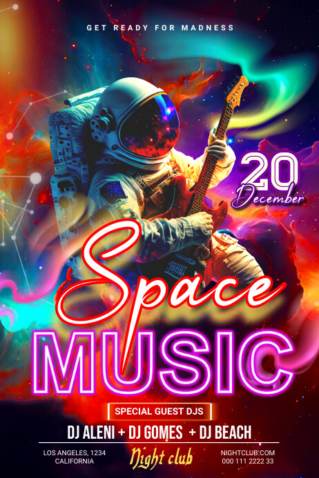 Copy of Space Music Template | PosterMyWall