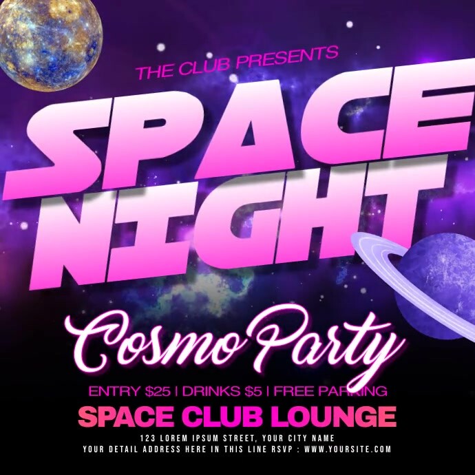 Space Night Template | PosterMyWall