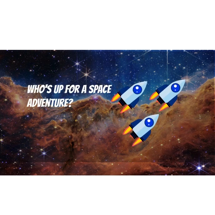 Instagram size of Space rocket cosmos Template | PosterMyWall