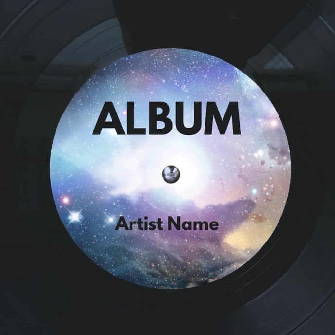 Space Vinyl Album Song Video Cover Template | PosterMyWall