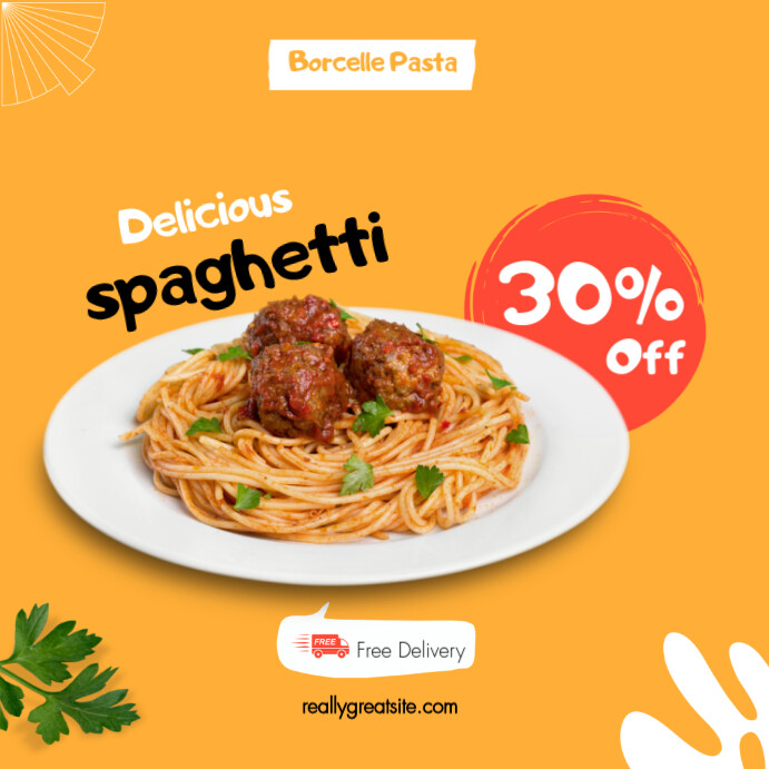 spaghetti Template | PosterMyWall