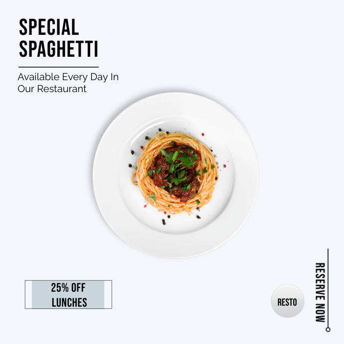 Plantilla de SPAGHETTI | PosterMyWall