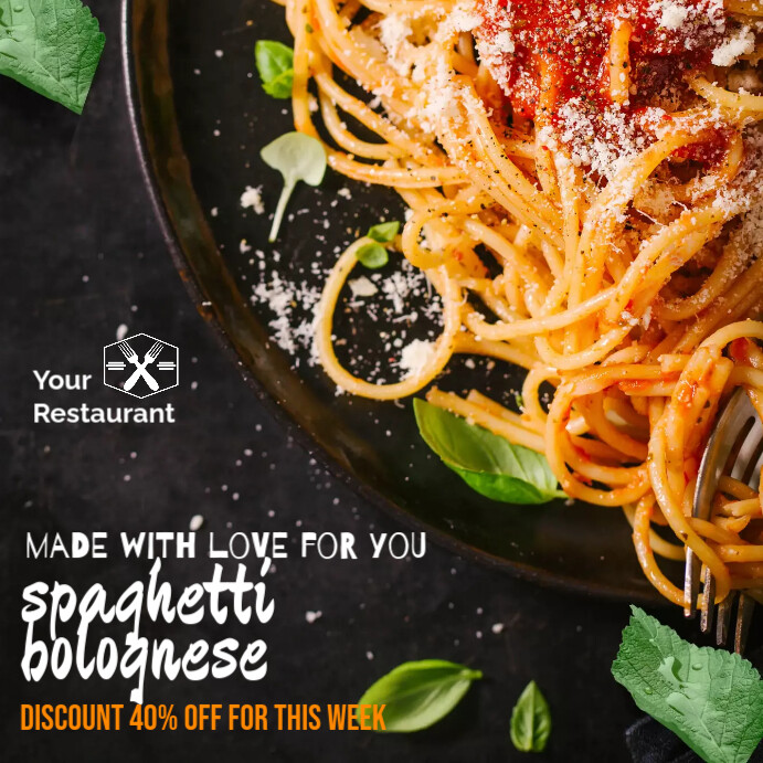 spaghetti Template | PosterMyWall