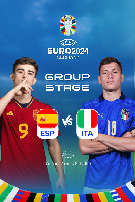 Copy of Spain vs Italy (Group Stage) Euro Germany 202 | PosterMyWall