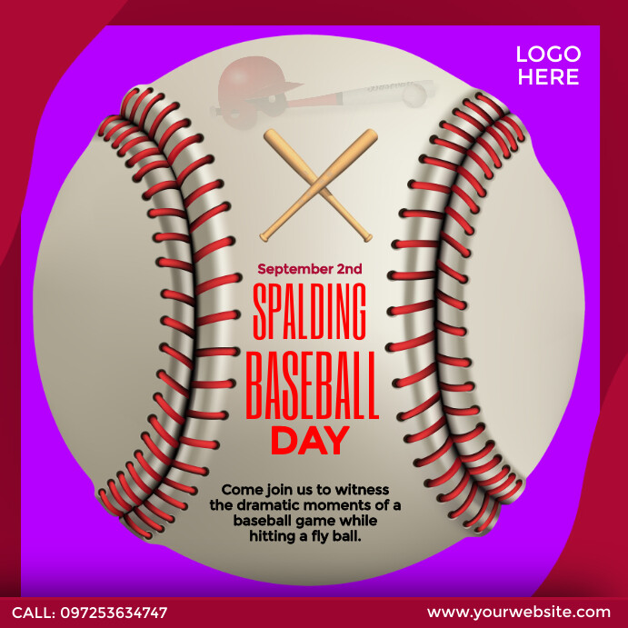 Spalding Baseball Day Template | PosterMyWall