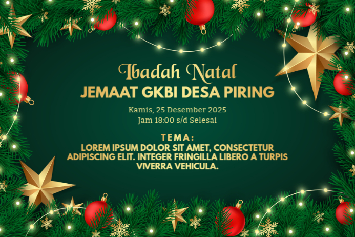 spanduk natal Template | PosterMyWall