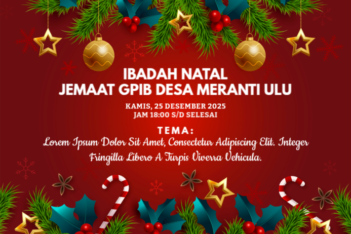 Modèle spanduk natal | PosterMyWall