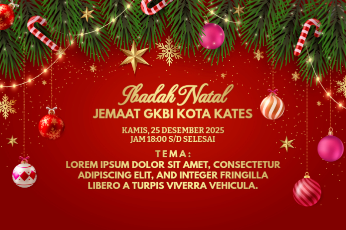 spanduk natal Template | PosterMyWall