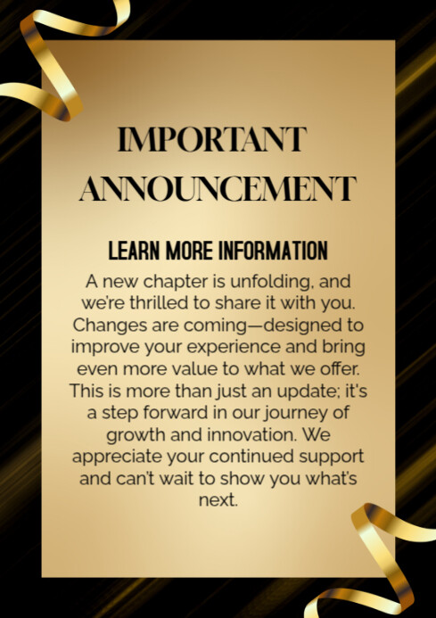 Special announcement Template | PosterMyWall