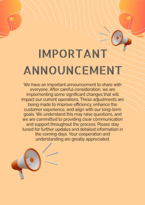 Special announcement education Template | PosterMyWall