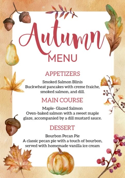 Plantilla de Special Autumn Menu | PosterMyWall