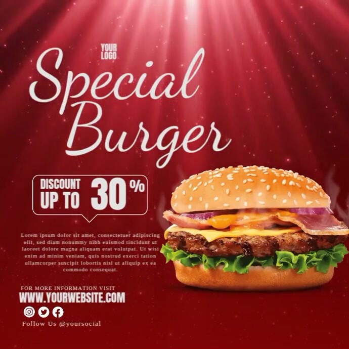Special Burger Ads Template | PosterMyWall