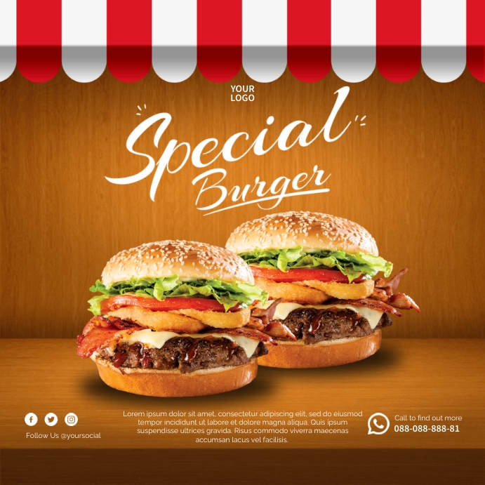 Special Burger Ads Template | PosterMyWall