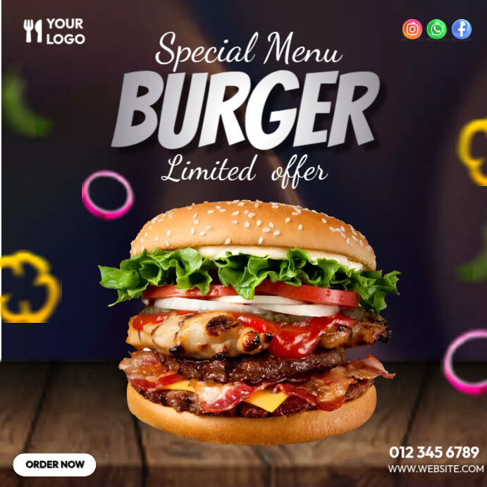 Special Burger Ads Template | PosterMyWall