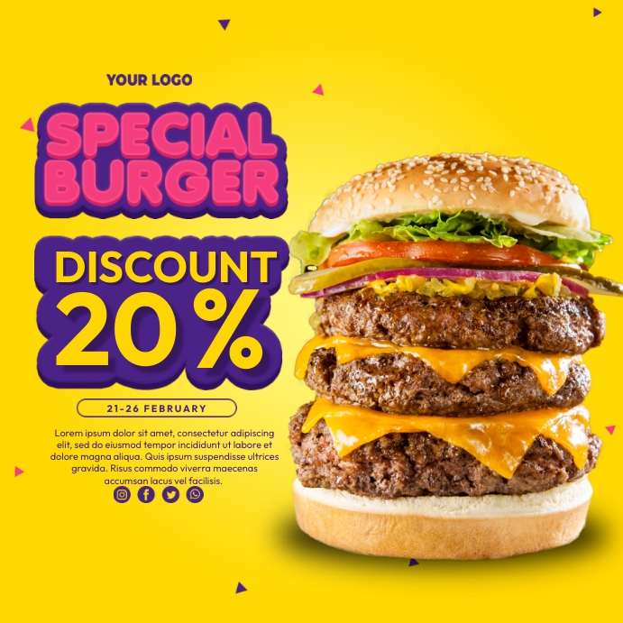 Special Burger Ads Template | PosterMyWall