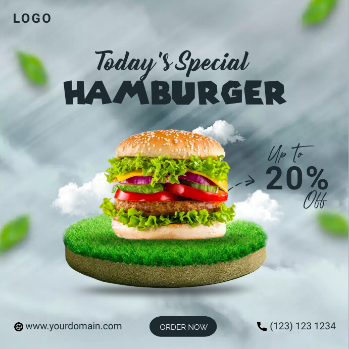 Plantilla de Special Burger deal Instagram post template | PosterMyWall