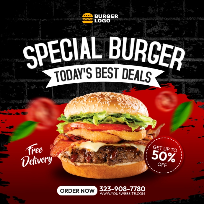 Special Burger Deal Template | PosterMyWall