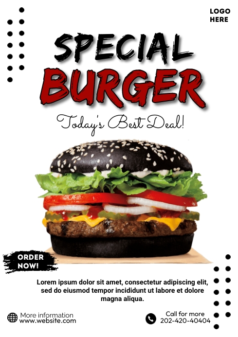 Special Burger Deals Template | PosterMyWall