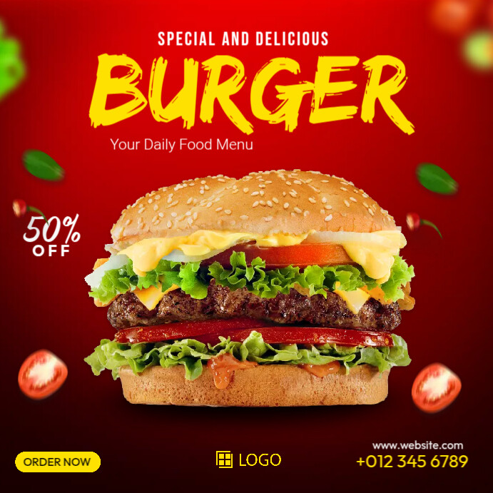 Special Burger Deals Template | PosterMyWall