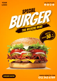 Special Burger Menu Template | PosterMyWall