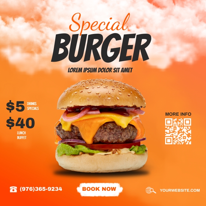 Special Burger Discount Template | PosterMyWall