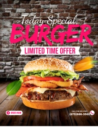 Special Burger Menu Template | PosterMyWall