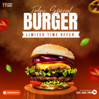 Beef Burger Ads Template | PosterMyWall