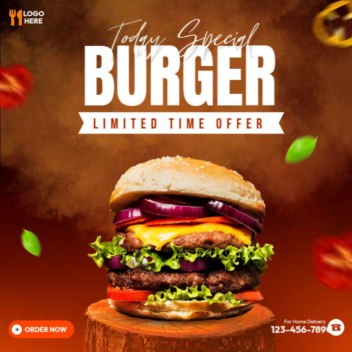 Special Burger Menu Ads Template | PosterMyWall