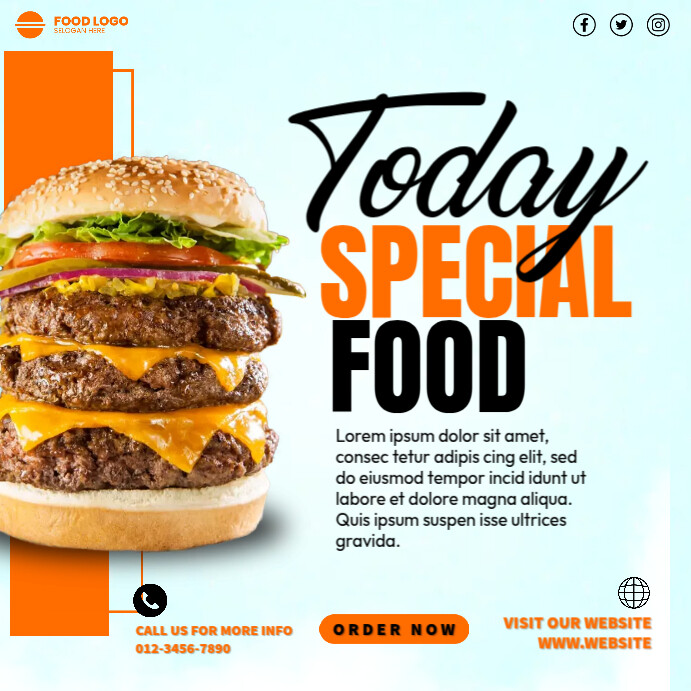 Special Burger Menu Template | PosterMyWall