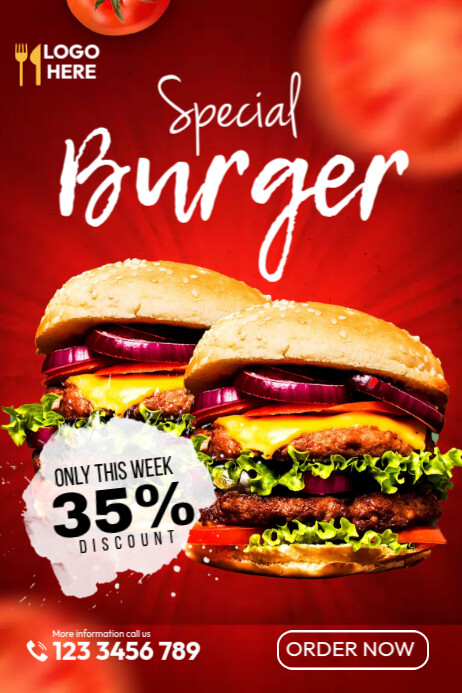 Special Burger Menu Template | PosterMyWall