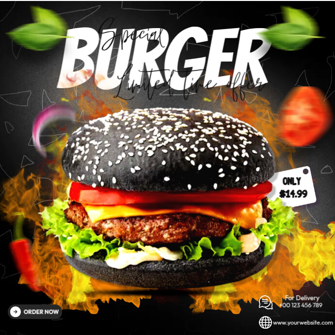 Special Burger Menu Template | PosterMyWall