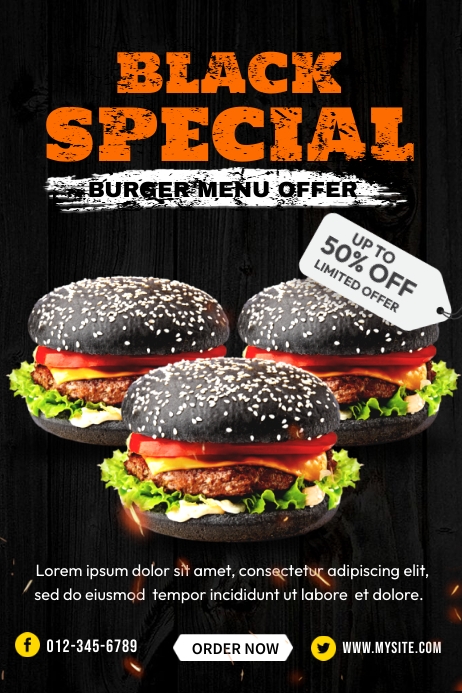 Special Burger Menu Template | PosterMyWall
