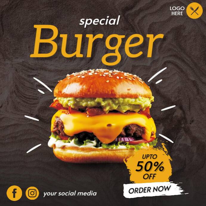 Special Burger Menu Template | PosterMyWall