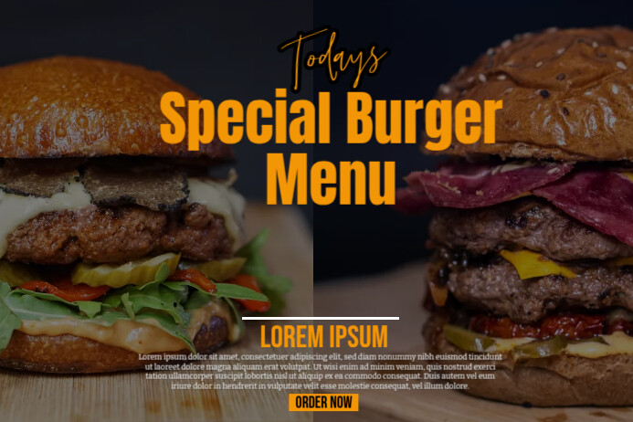 Copy of Special Burger Menu | PosterMyWall