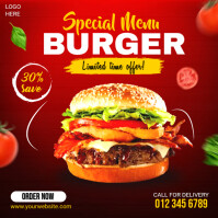 Burger Menu Template | PosterMyWall