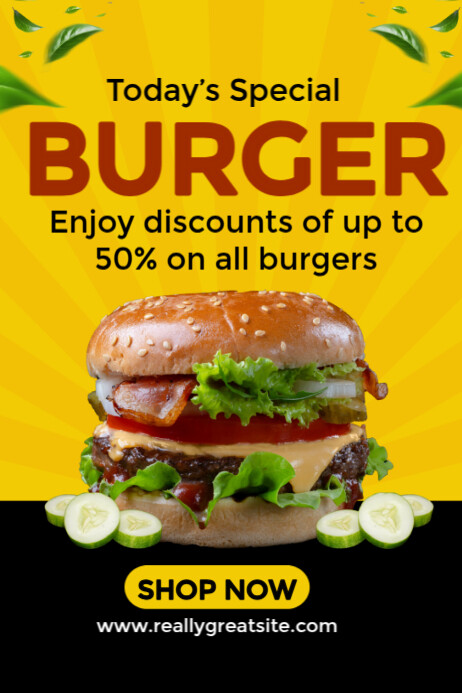 Special Burger Menu Poster Template | PosterMyWall