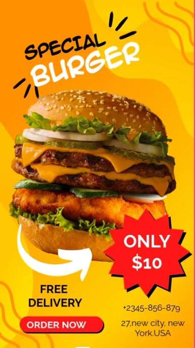 Special burger offer Template | PosterMyWall