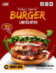 Special Burger Menu Template | PosterMyWall