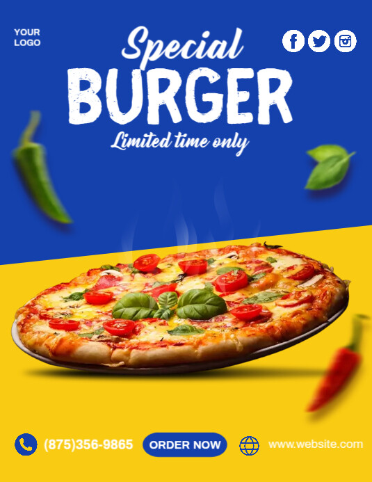 Plantilla de Special Burger Offer | PosterMyWall