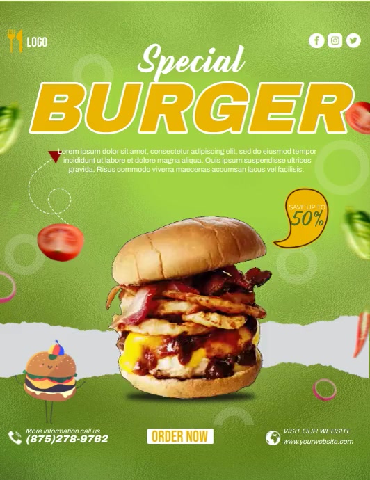 Special Burger Offer Template | PosterMyWall