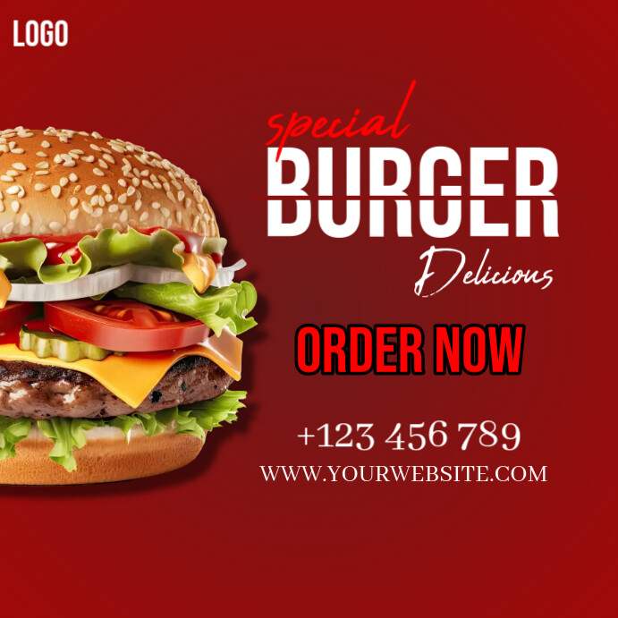 special burger offer design template | PosterMyWall