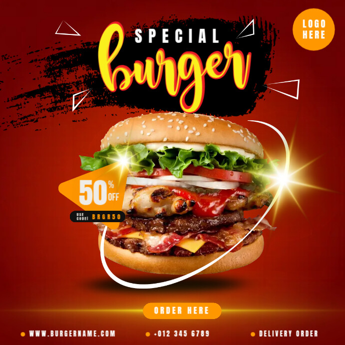 Special Burger Offer Flyer Template | PosterMyWall